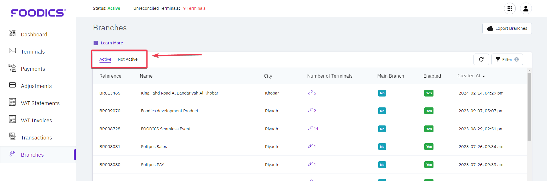 Foodics Pay Branches – Foodics - Help Center