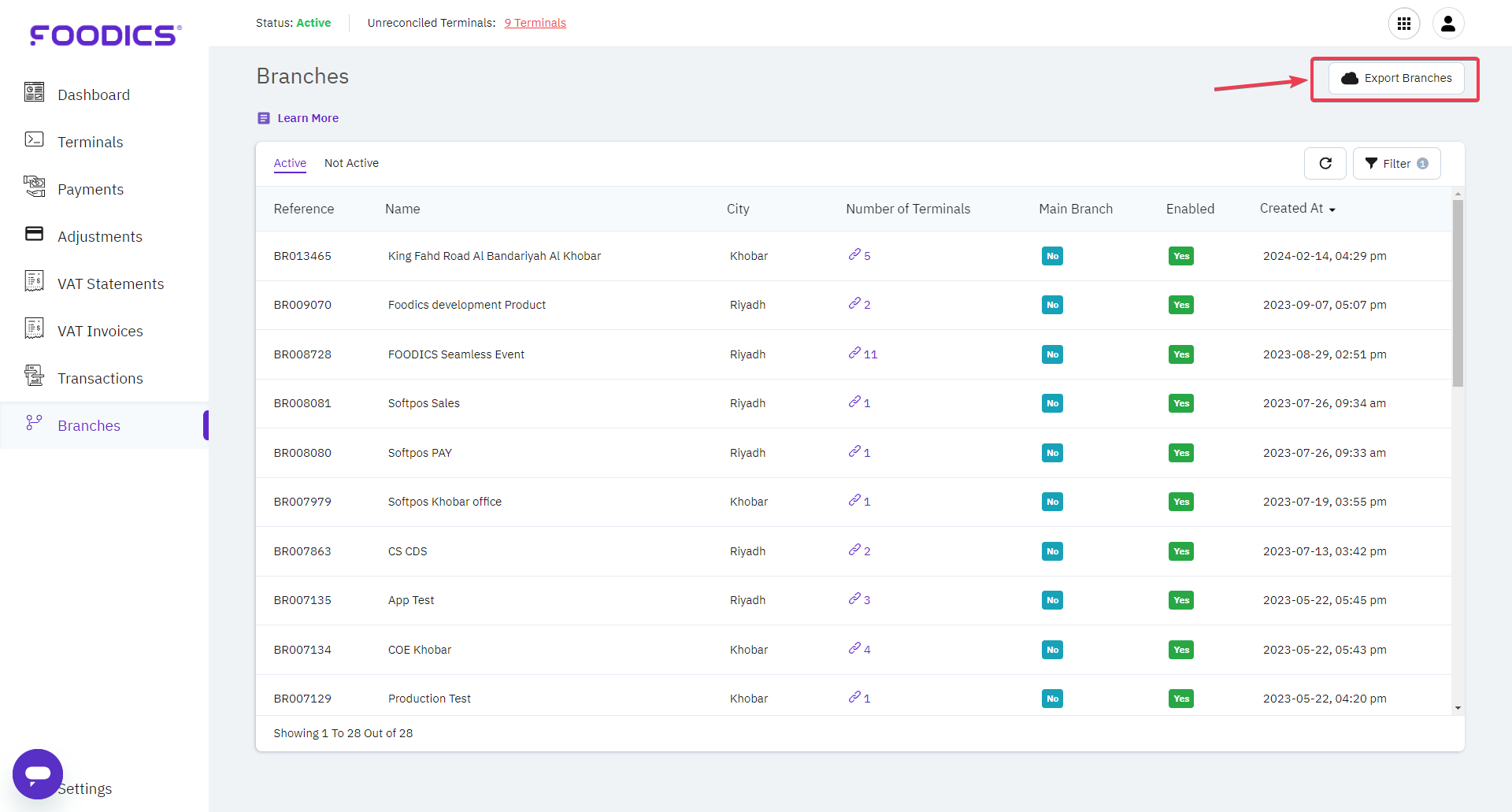 Foodics Pay Branches – Foodics - Help Center