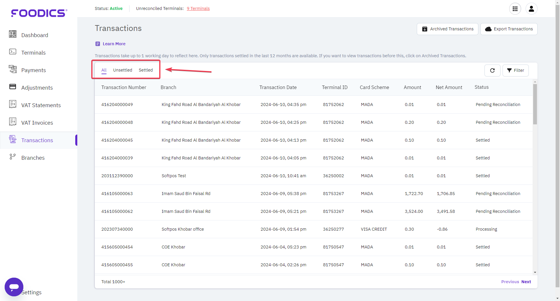 Transactions – Foodics - Help Center