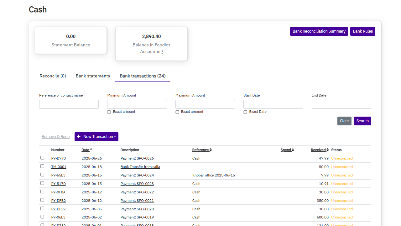 Managing Bank Accounts in Foodics Accounting – Foodics - Help Center