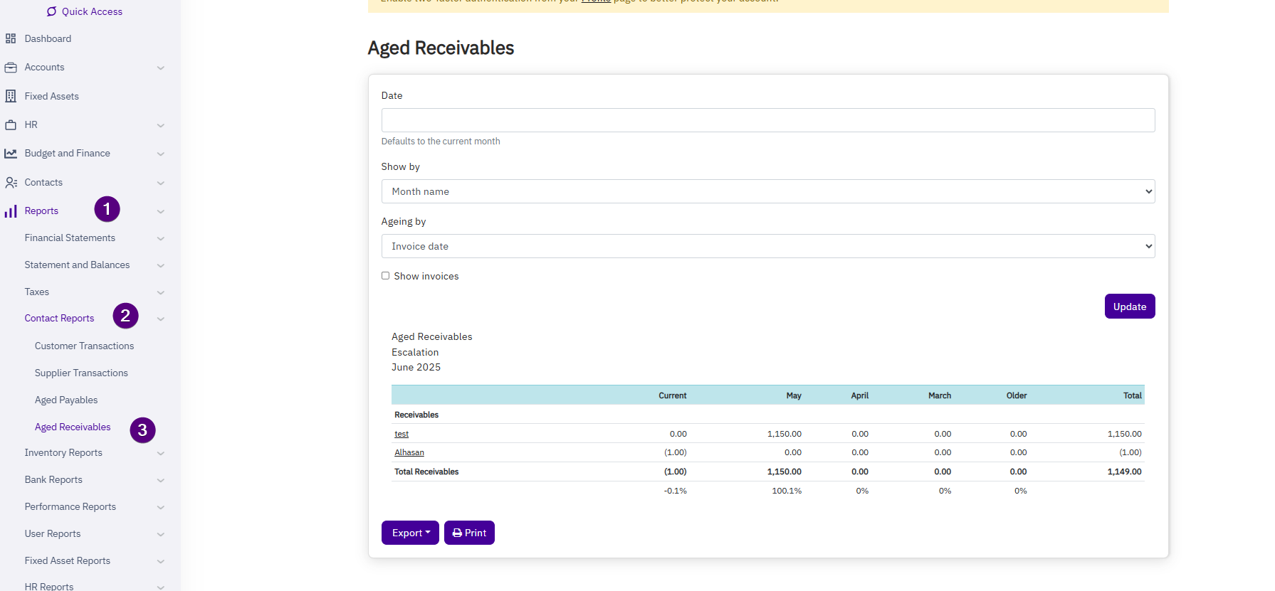 Account Receivable or Payable Report in Foodics Accounting – Foodics ...