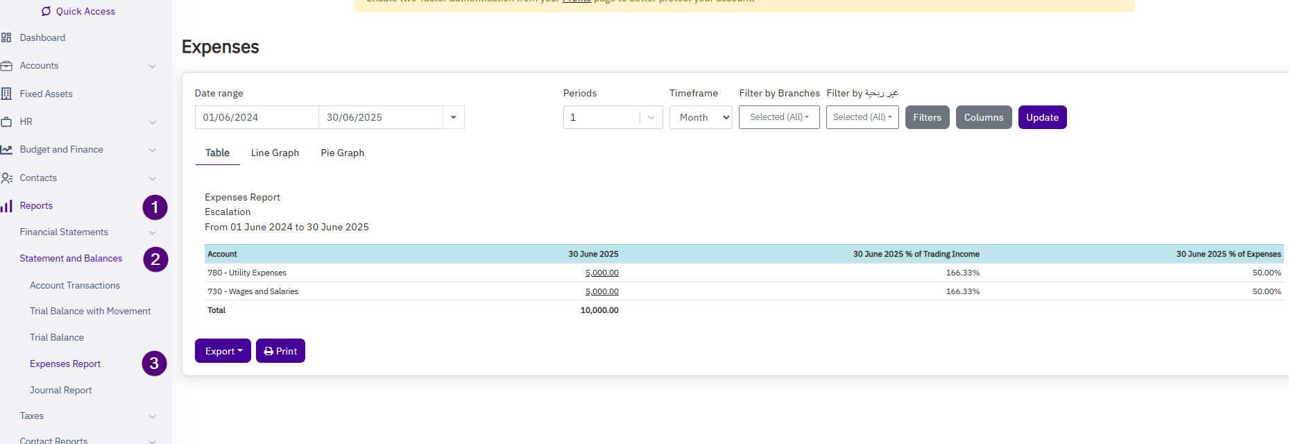 Expenses & Trial Balance Reports in Foodics Accounting – Foodics - Help Center