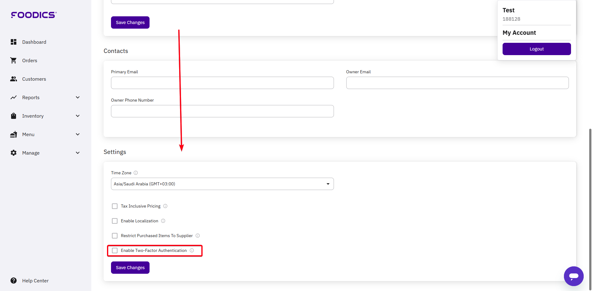 How to enable Two-Factor Authentication for your Foodics Console ...