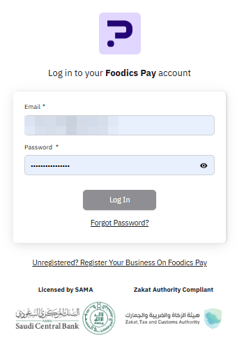 Login to Foodics Pay Portal – Foodics - Help Center