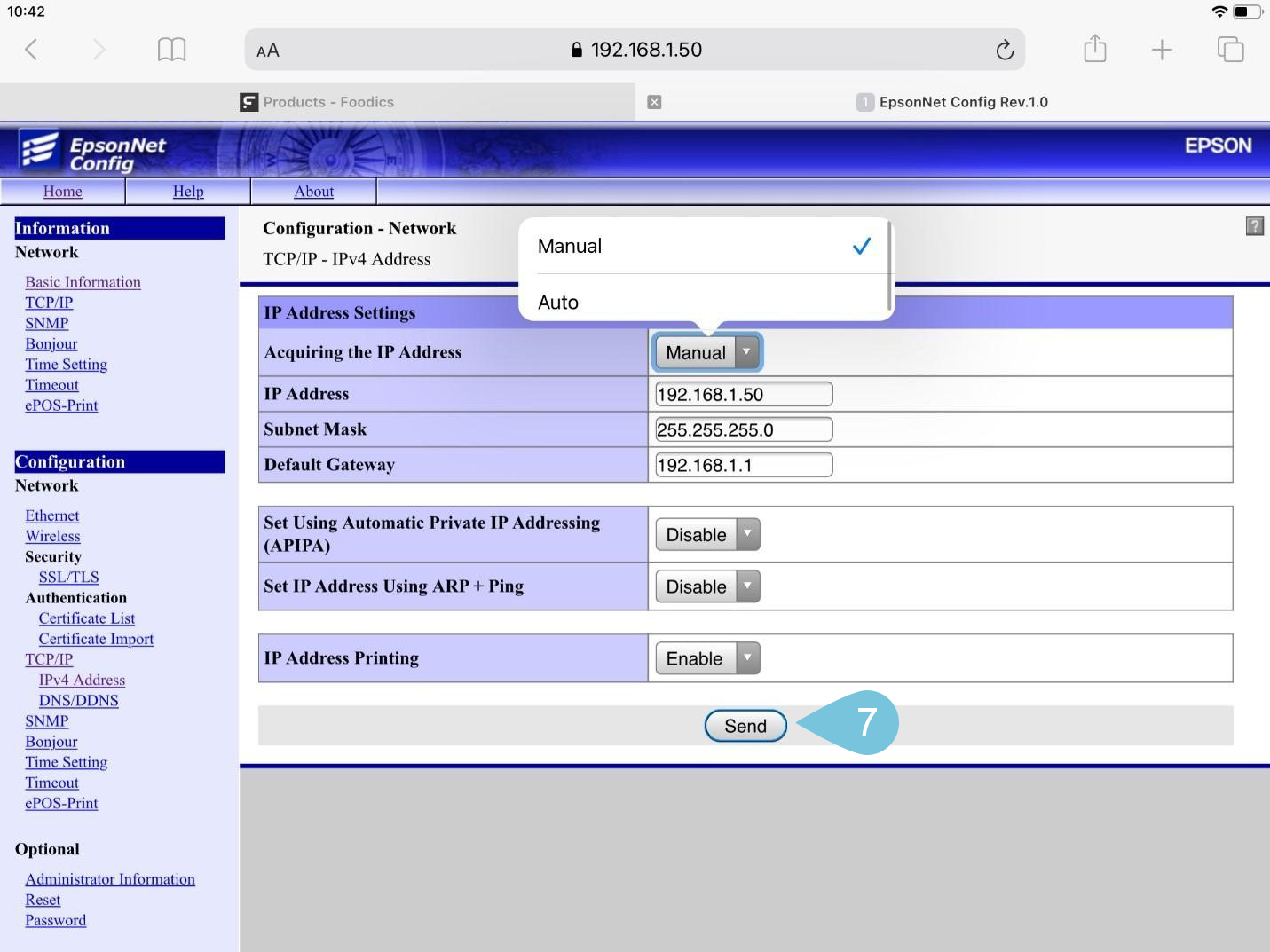 Epson - How to Set the IP address as Static – Foodics - Help Center