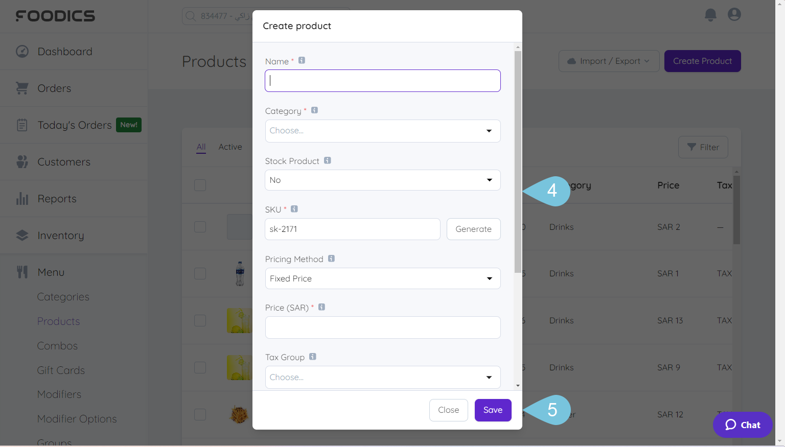 Creating Products – Foodics - Help Center