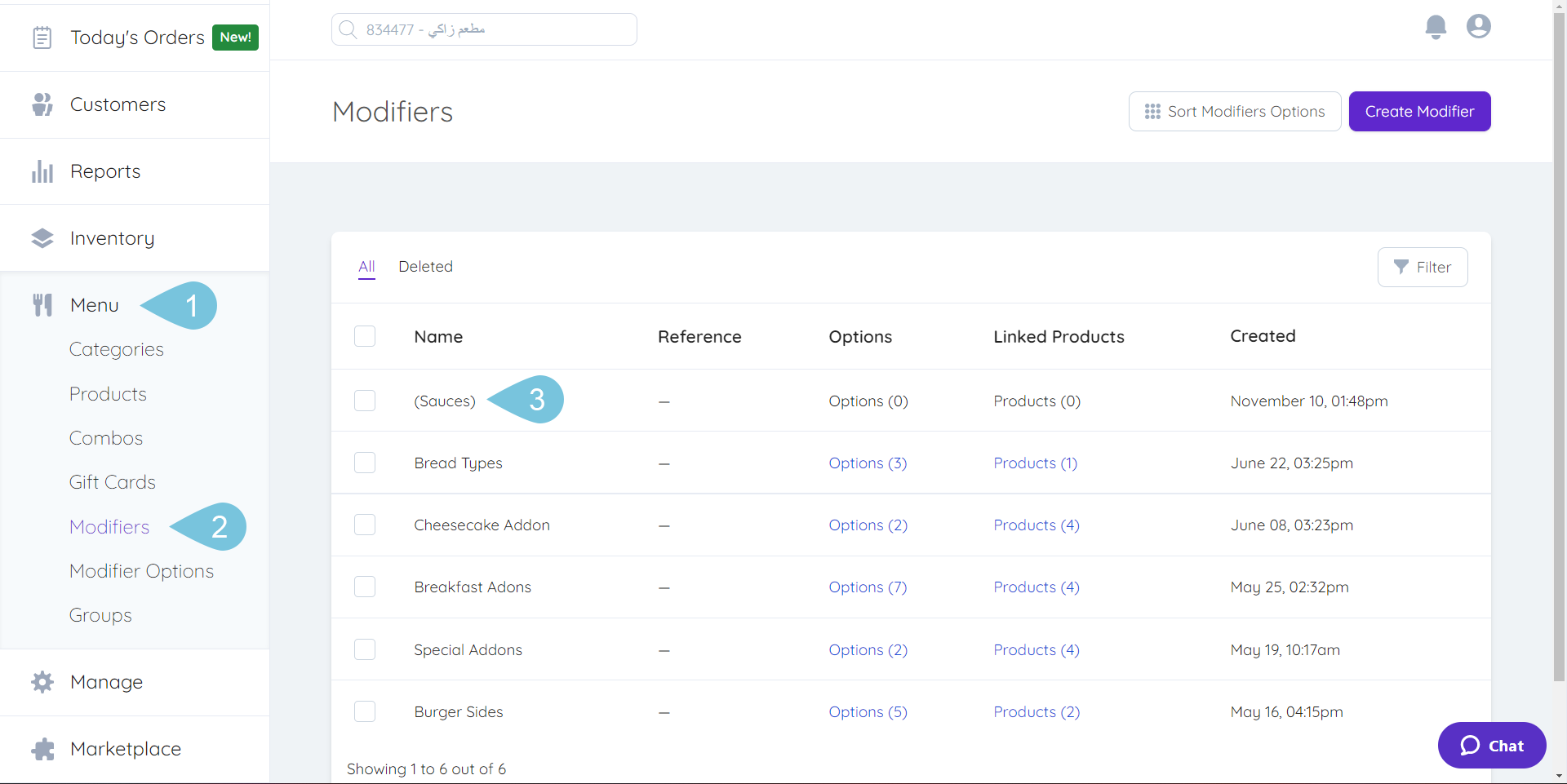 Updating Modifiers – Foodics - Help Center