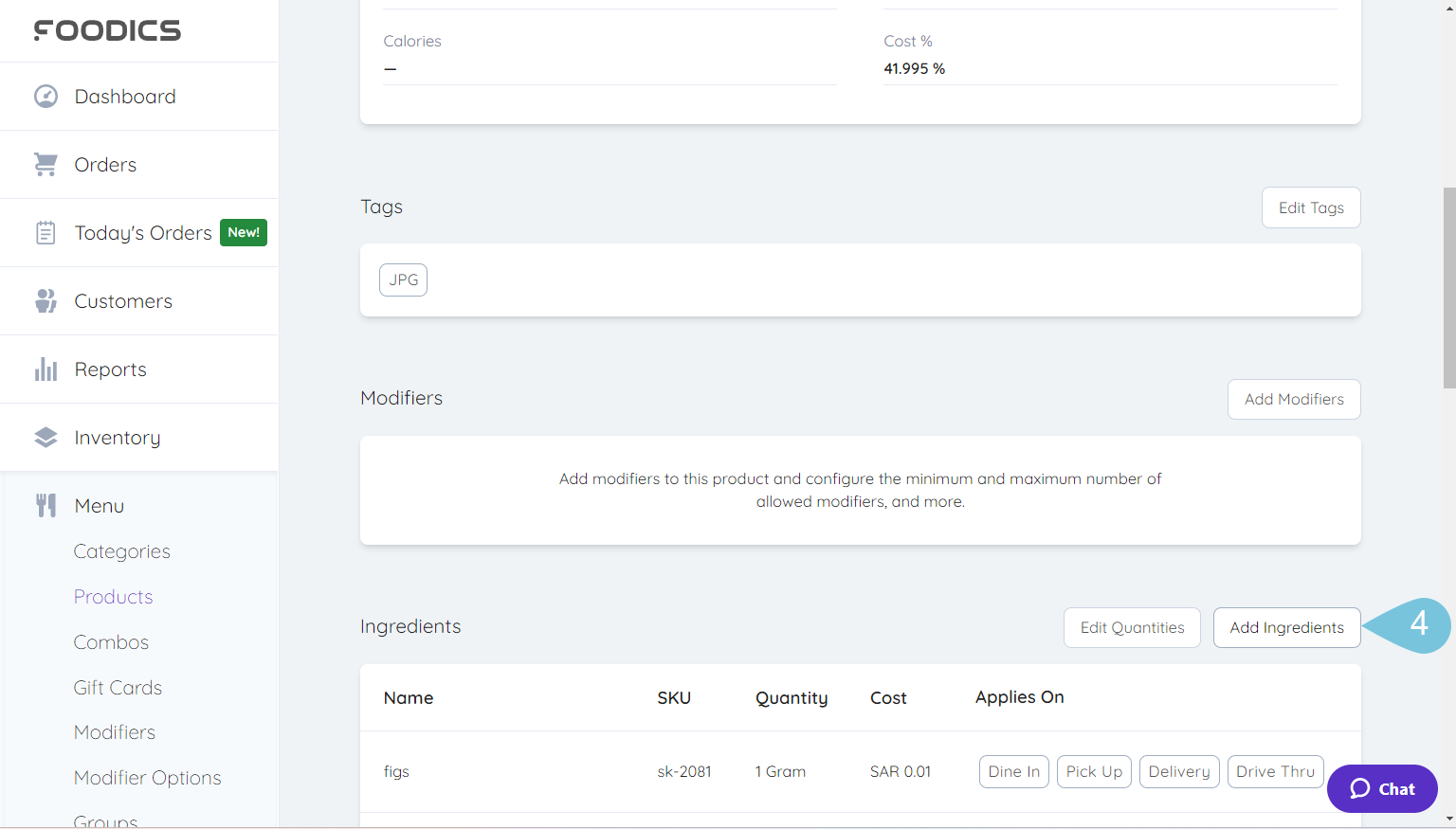 Linking Ingredients to Products – Foodics - Help Center