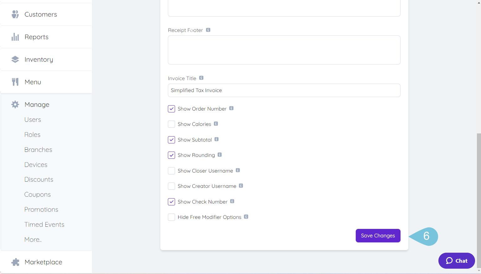 Receipt Settings – Foodics - Help Center