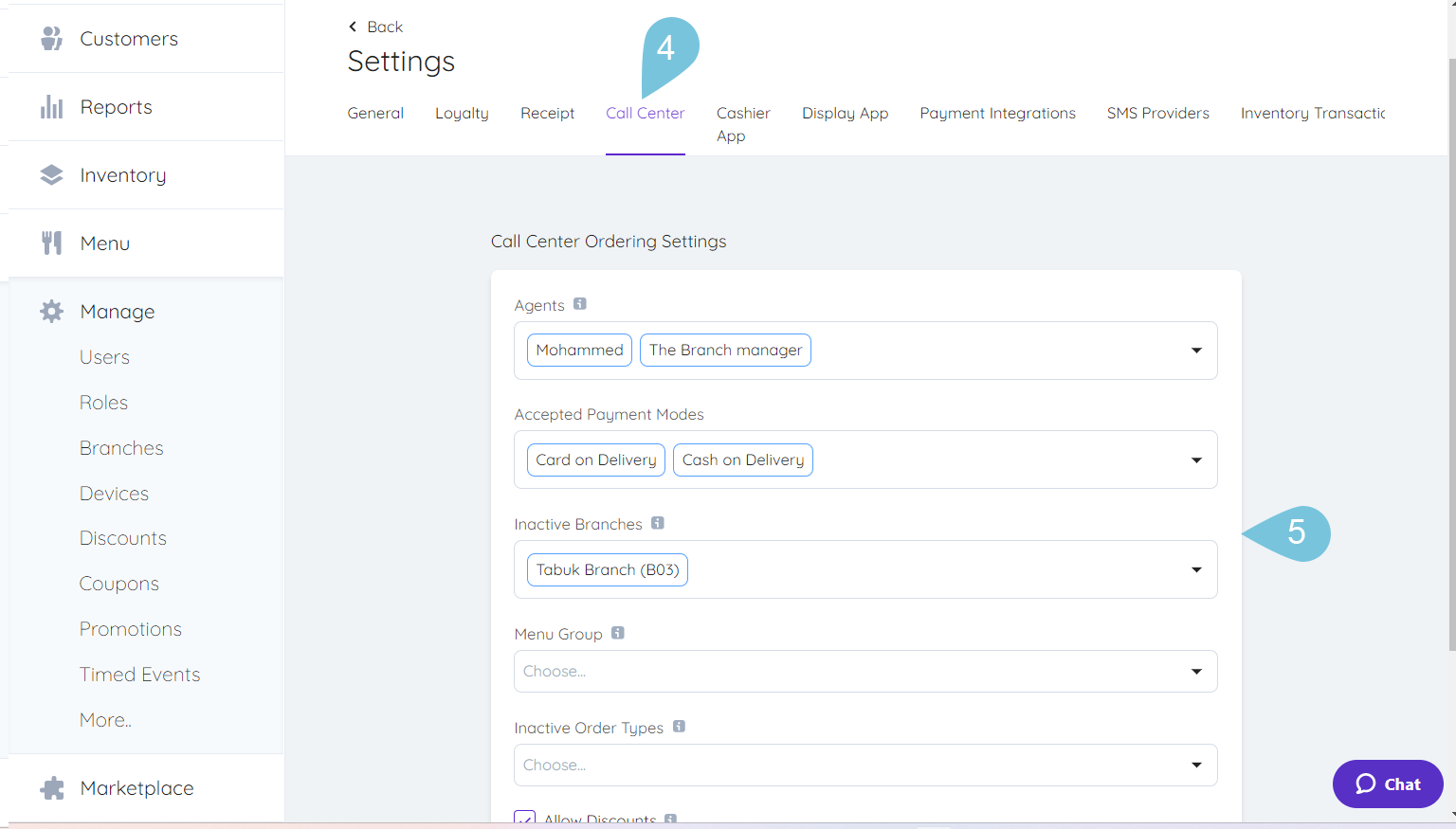 Call Center Settings – Foodics - Help Center Call Center Settings – Foodics - Help Center