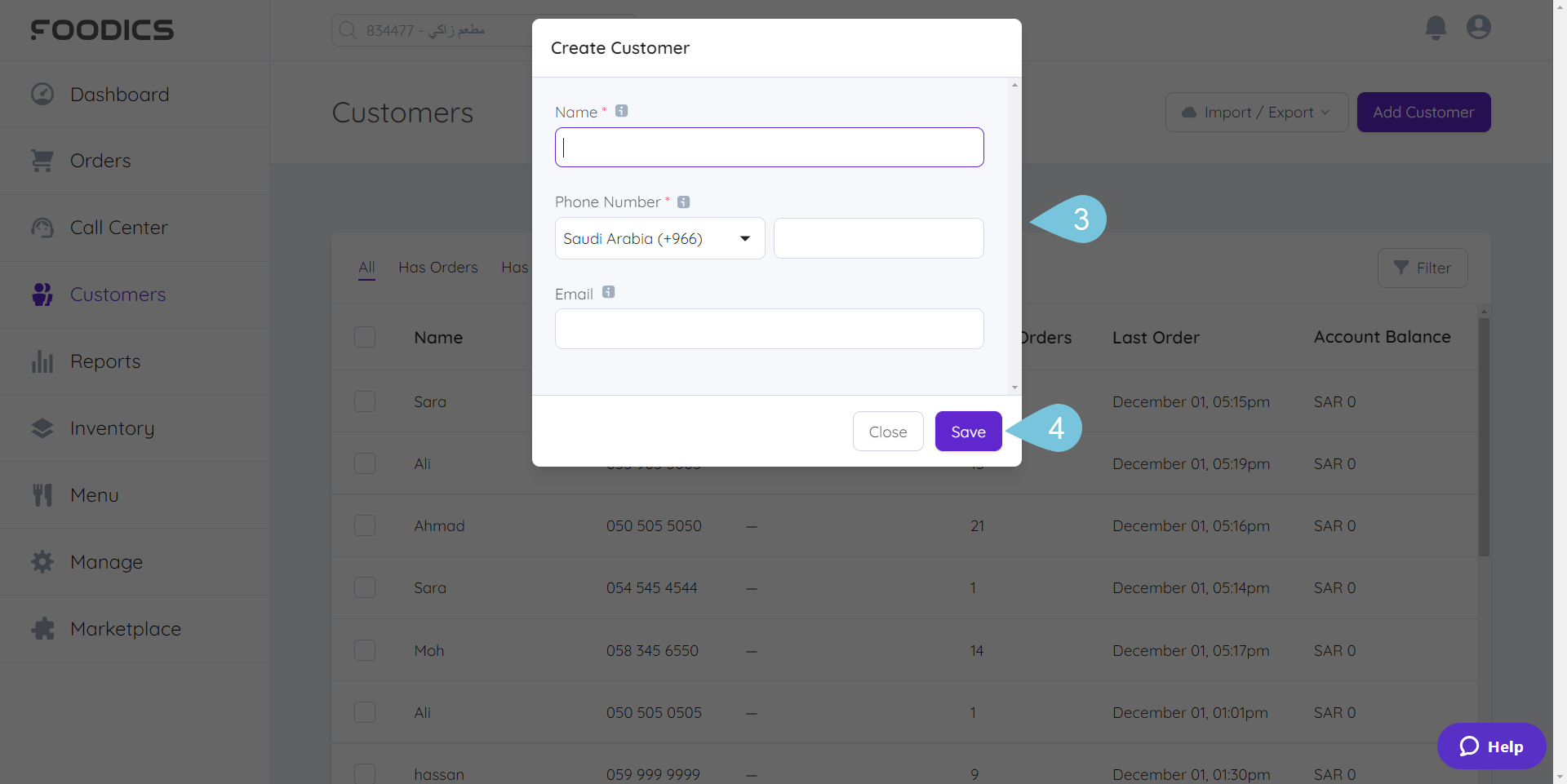 Creating Customers – Foodics - Help Center