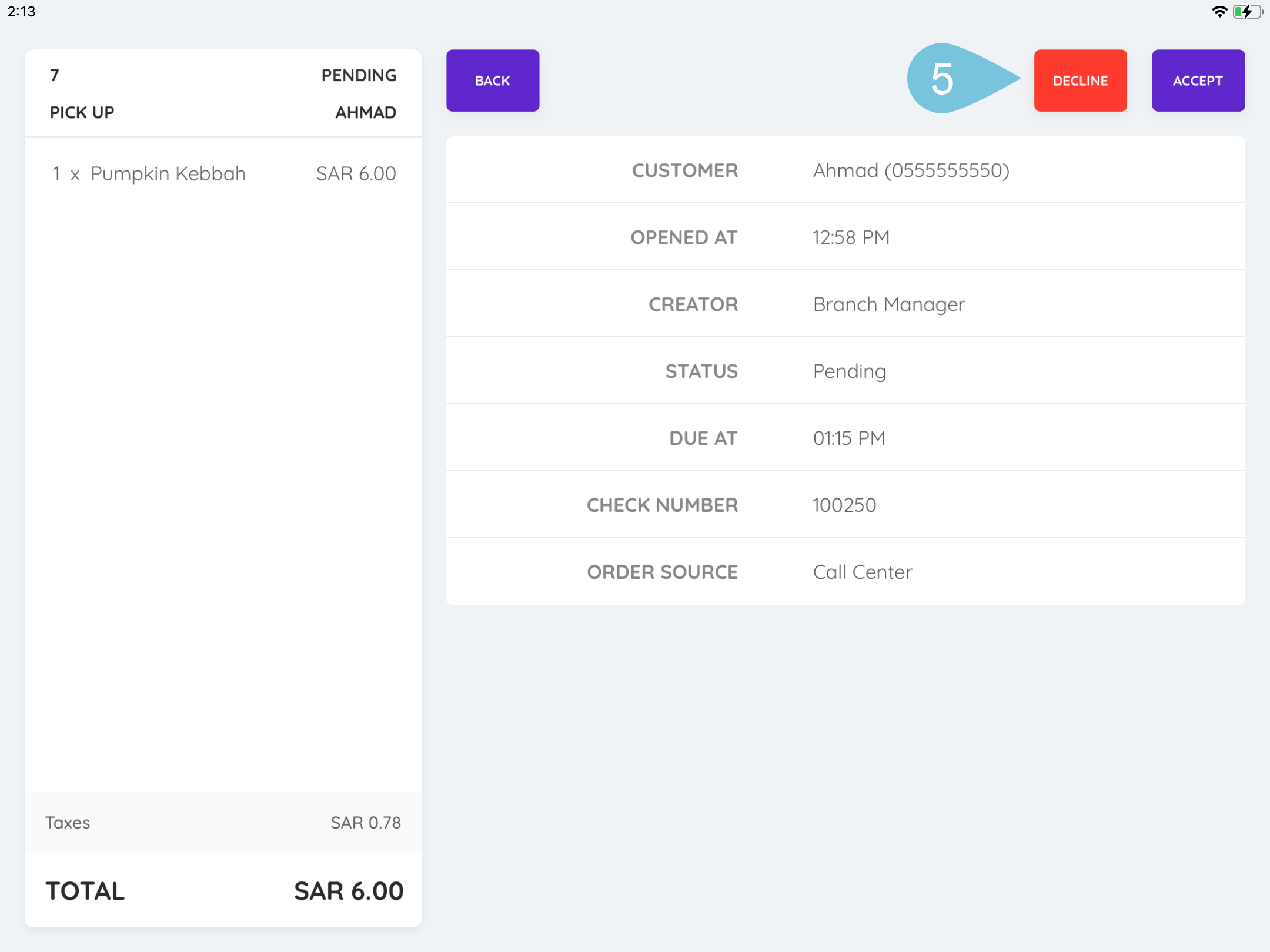 Reflection of Call Center Orders in Cashier App – Foodics - Help Center
