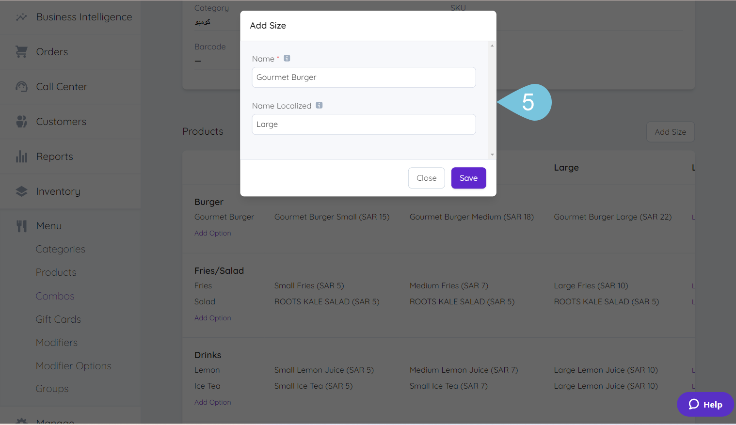 Adding Products to Combos – Foodics - Help Center