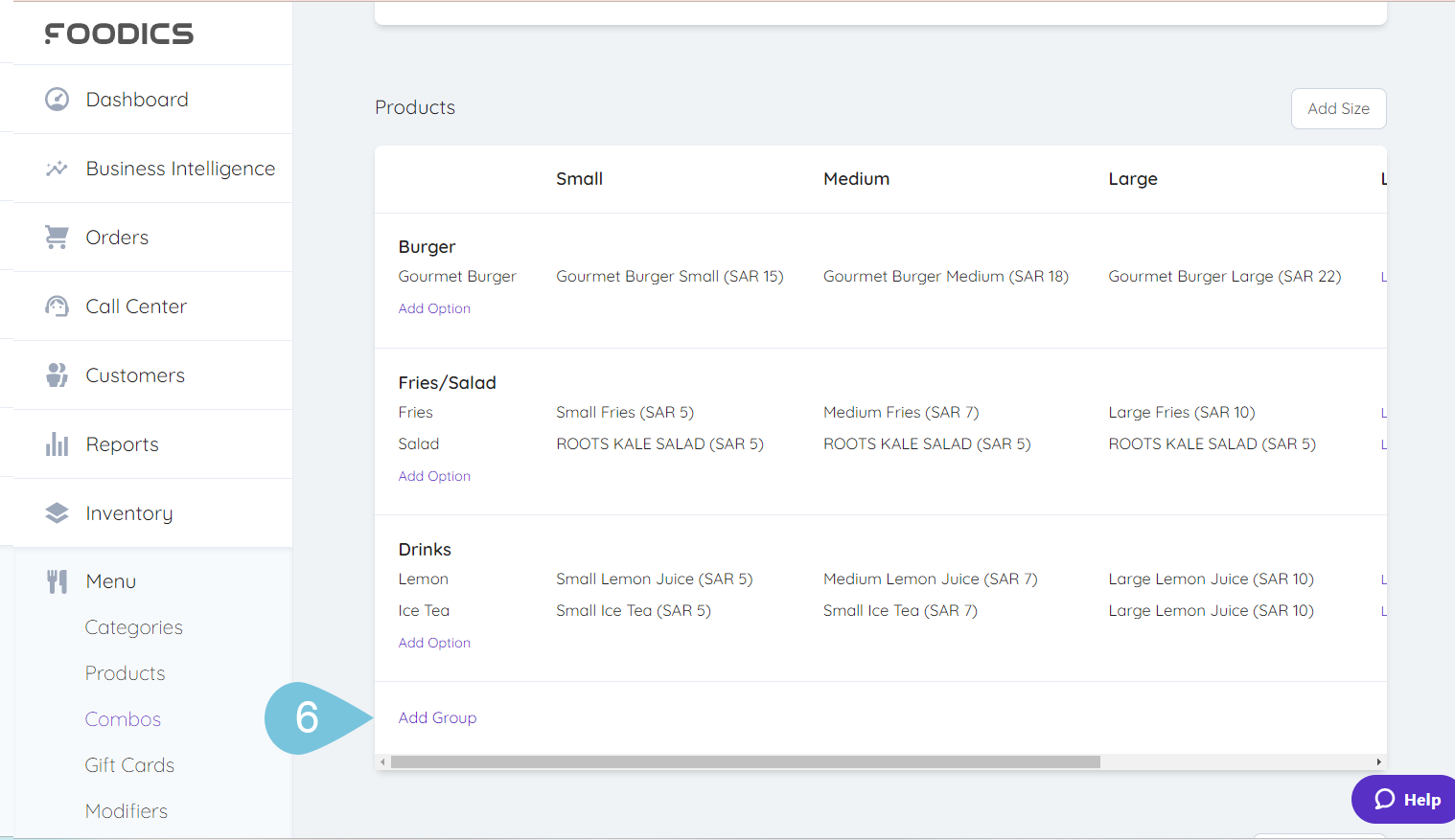 Adding Products to Combos – Foodics - Help Center